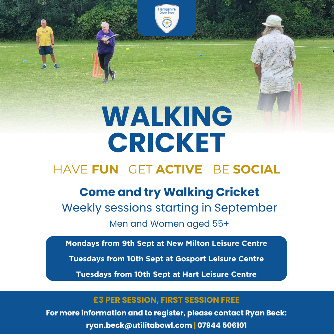 Walking Cricket Launches in Hampshire | Utilita Bowl